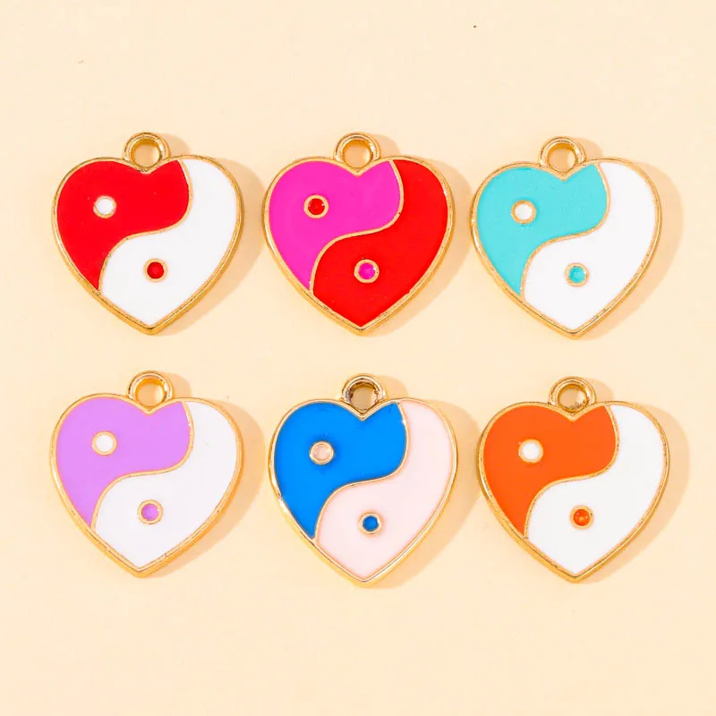 Joyas de 20 piezas para mujer, accesorios con forma de corazón de amor esmaltado, colgante de ...