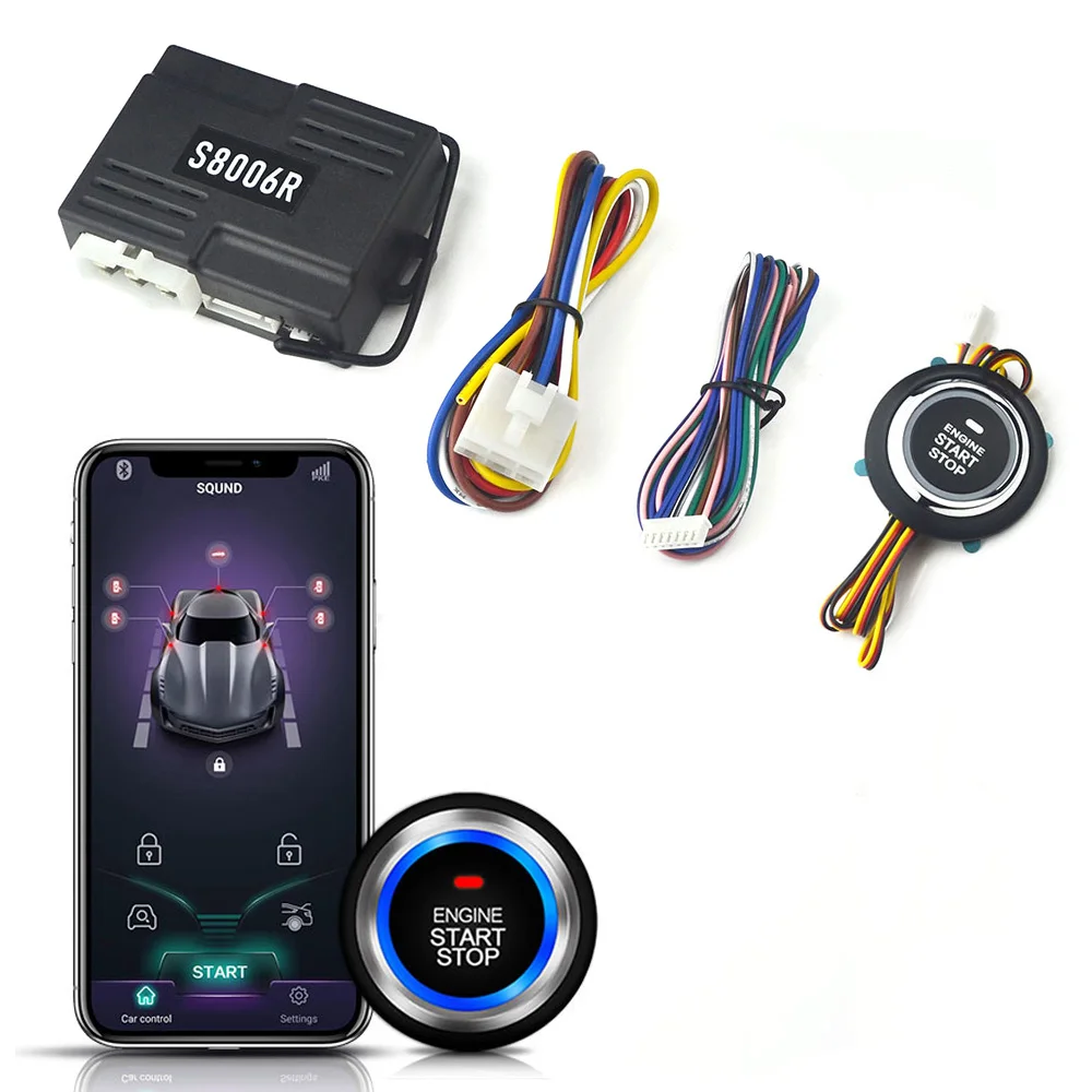 Car Universal Start Stop Automotivo Car Alarm Theft Device Remote Start ...