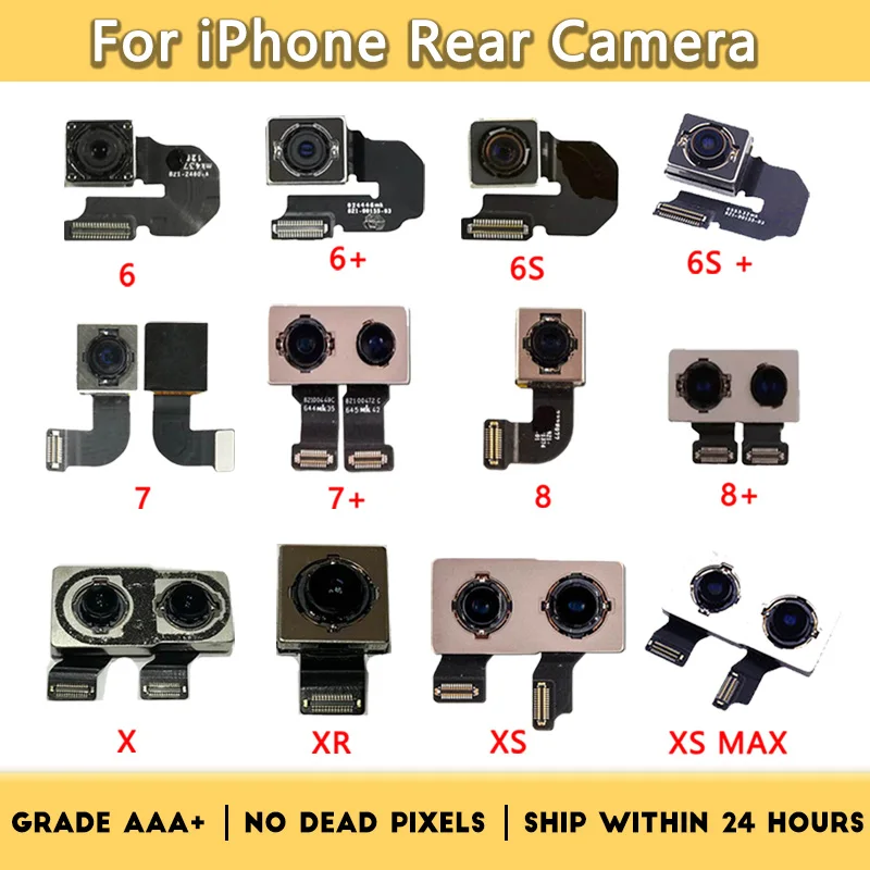 Rear Camera For iPhone 6 6S 7 8 Plus X XS XR XS MAX series replacement ...