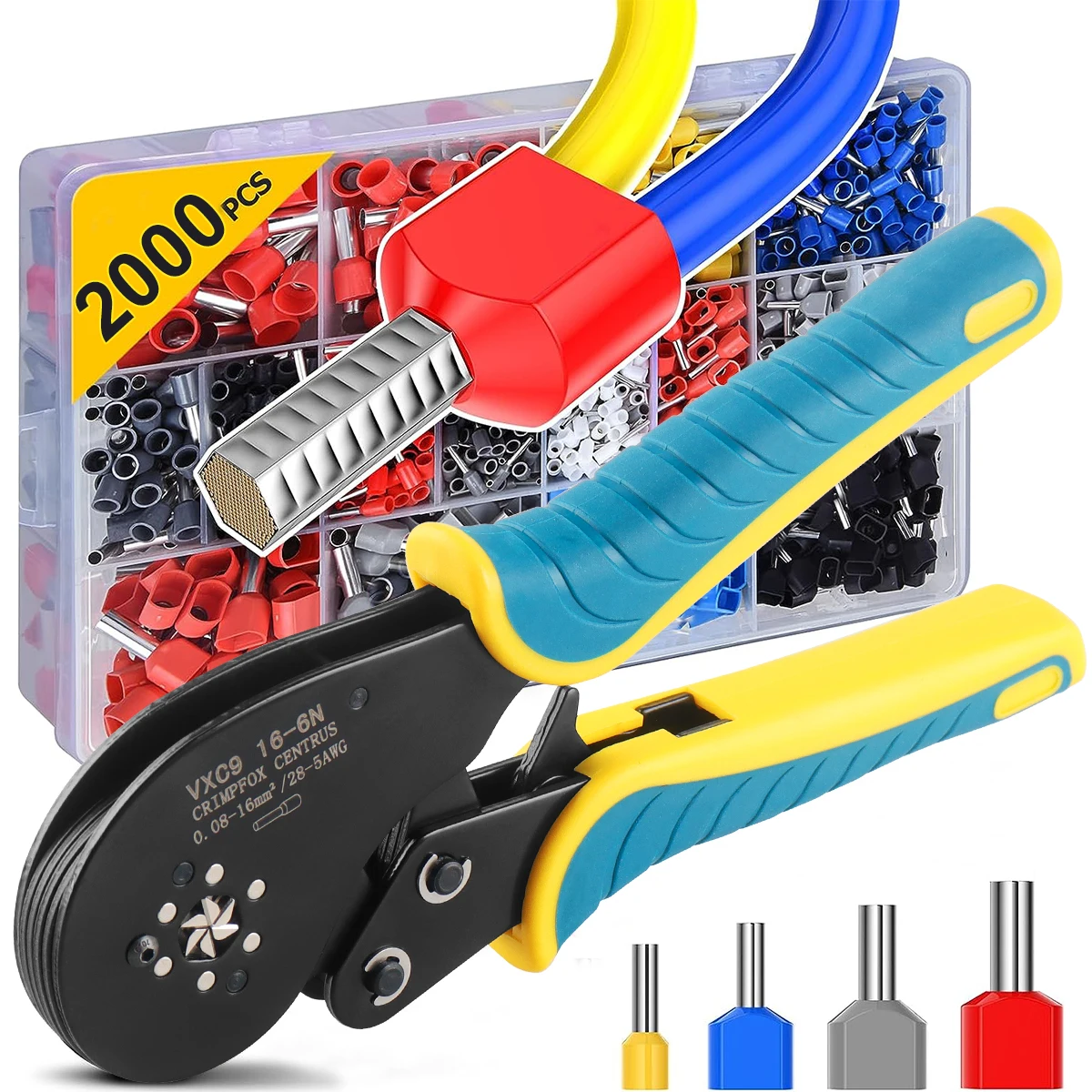 WOZOBUY-Hexagonal-Ferrule-Crimping-Tool-0-08-16mm-AWG28-5-Ferrule ...