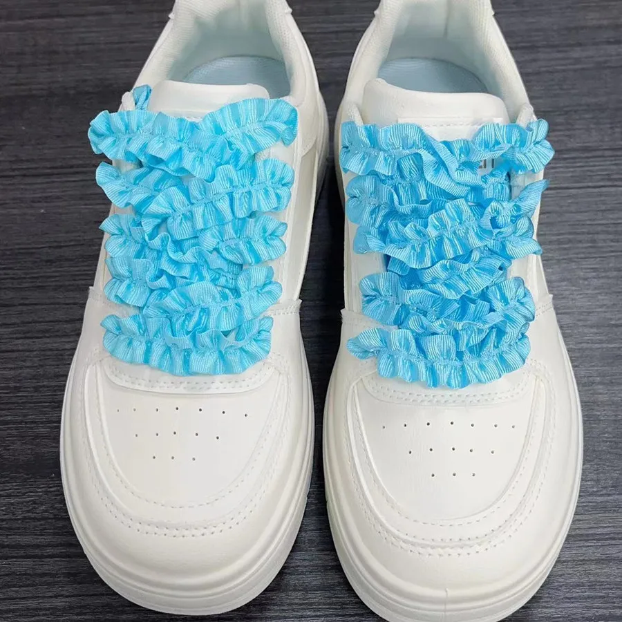 1-Pair-120-cm-Cute-Frill-Organza-Shoelaces-Elasticity-Chiffen-Yarn-Bow ...