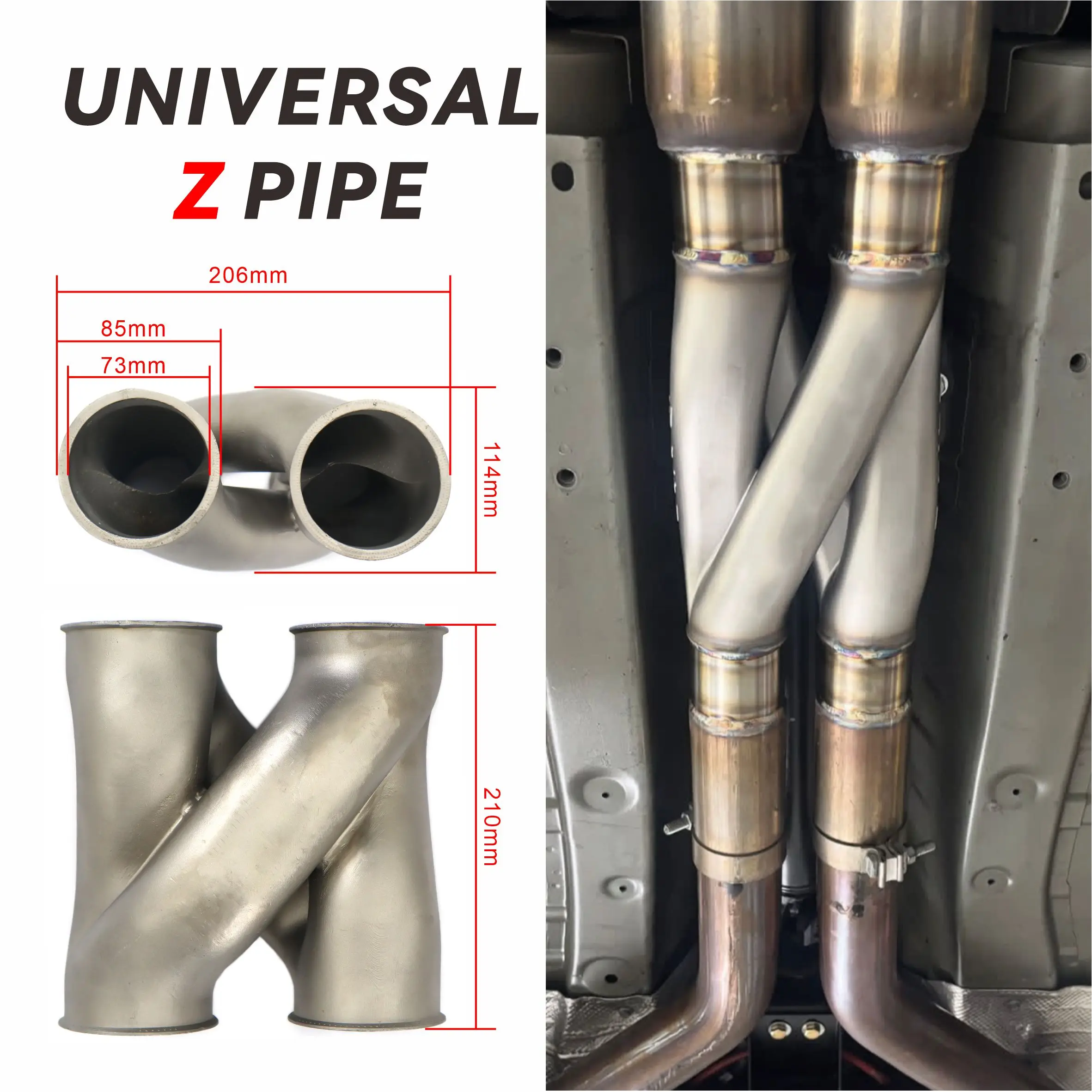 MANX Exhaust for Universal Model Z pipe High precision Custom sizes ...