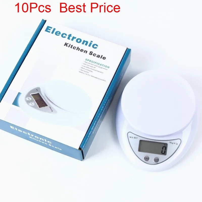 10Pcs/lot Wh b05 Kitchen Electronic Scale 5kg Baking Mini Food Scale ...
