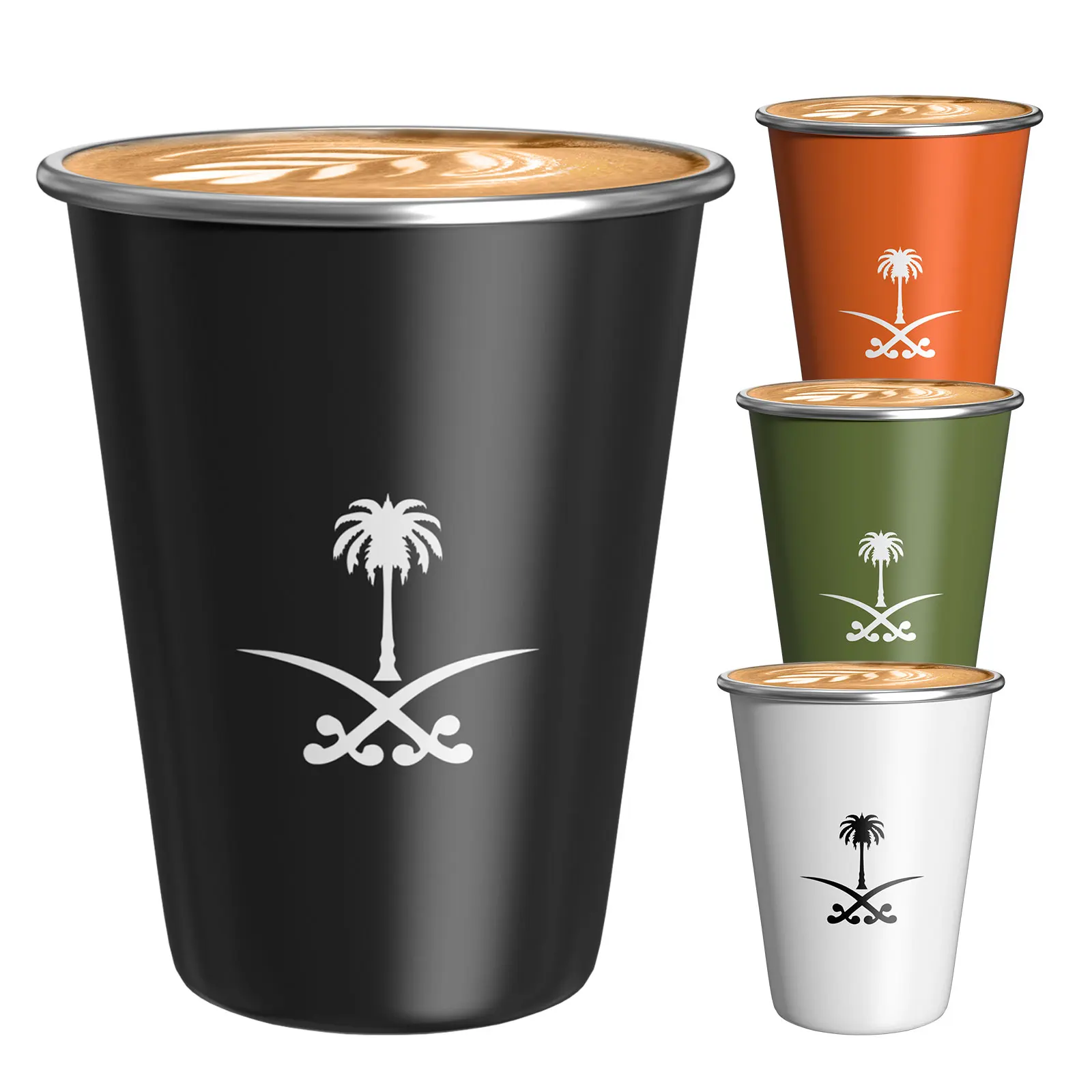 350ML Coffee Mug National Emblem of Saudi Arabia Logo Stainless Steel ...