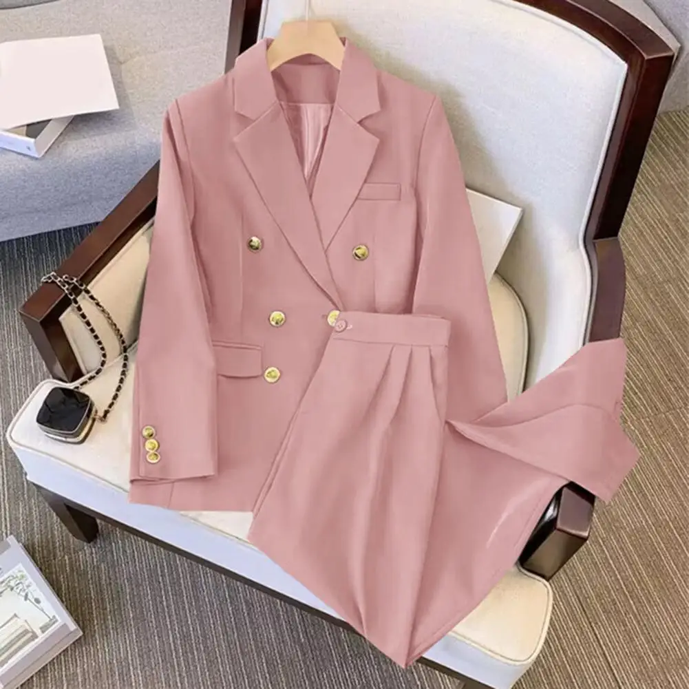 Women-Business-Suit-Women-Coat-Pants-Set-Stylish-Women-s-Double ...