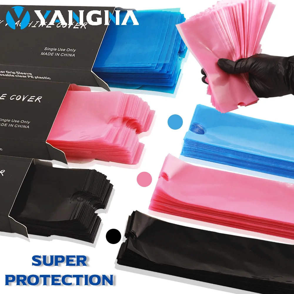 200PCS-Disposable-Tattoo-Machine-Pen-Covers-Sleeves-Plastic-Bags-Pen ...