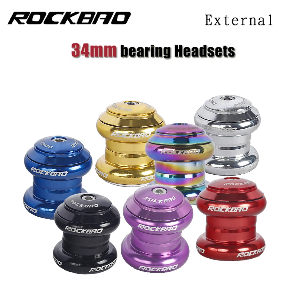 ROCKBAO-MTB-Bicycle-Headset-34MM-2-Bearing-Sealed-Top-Cap-Cover-Alloy ...