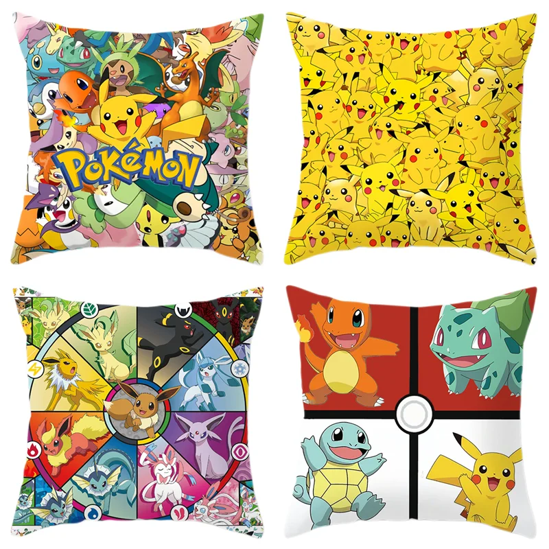 Nette Pokemon Kissen Abdeckung Pikachu Cartoon Anime Kissen Sofa Auto ...