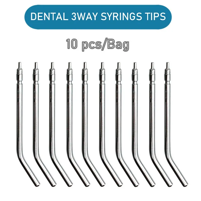 Denspay-10pcs-Stainless-Steel-Dental-Air-Triple-Syringe-3-Way-Dental ...