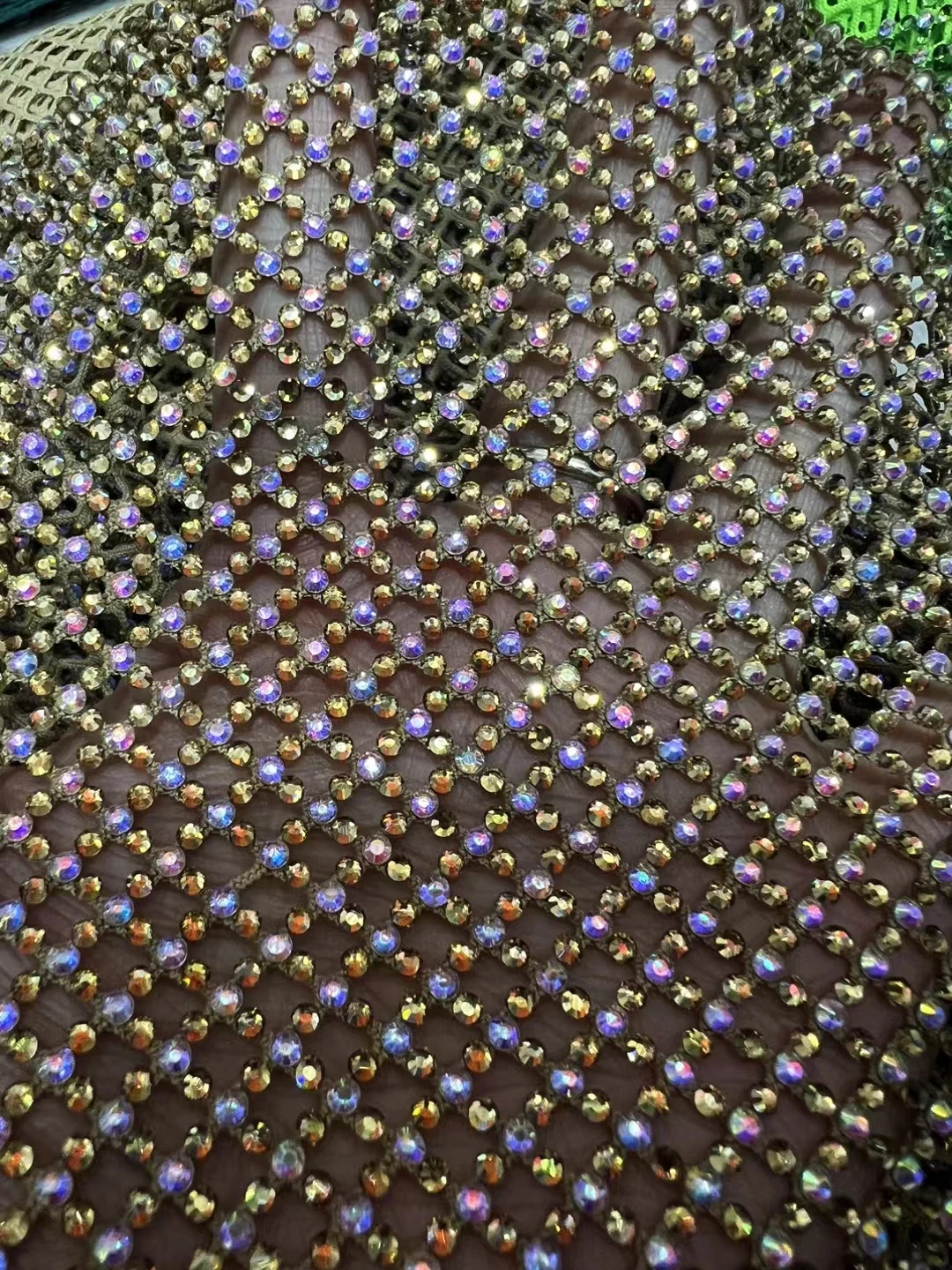 2024-Embroidered-Lace-Gemstone-Fabric-Wedding-Party-Dress-Handmade ...