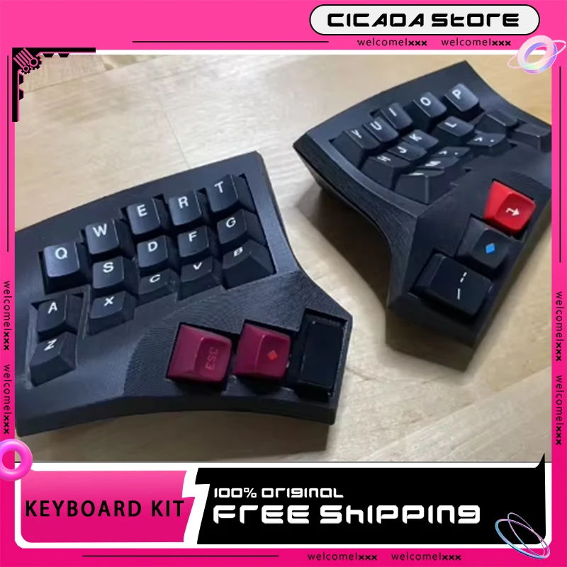 Wireless-Cygnus-Curved-Split-Keyboard-Kits-Gamer-2-4g-Macro-Programming ...