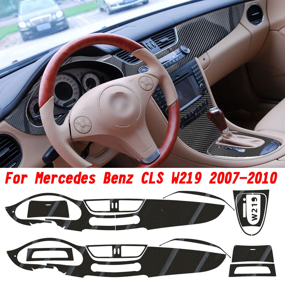 Carbon-Fiber-for-Mercedes-Benz-CLS-W219-07-10-Car-Film-Interior-Sticker ...