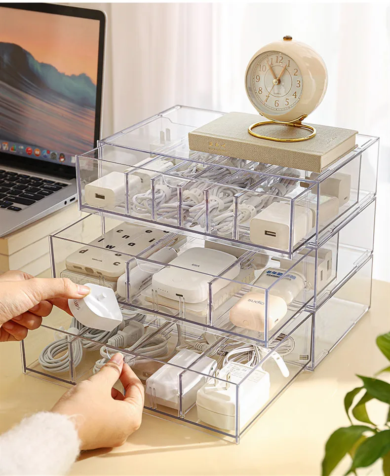 Plastic-Desktop-Data-Cable-Storage-Box-Plug-Wire-Organizer-Computer ...