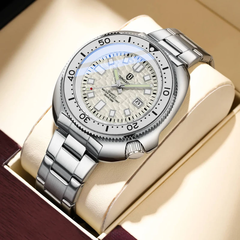 QINGXIYA-Brand-New-Luxury-Stainless-Steel-Quartz-Watch-for-Men ...