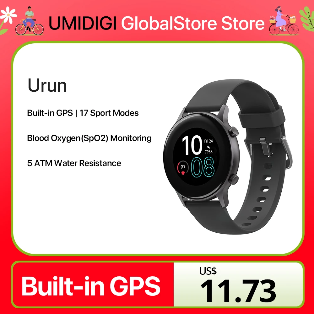 UMIDIGI-Urun-Smartwatch-GPS-1-1-Color-Heart-Rate-Sleep-Monitoring-Sport ...