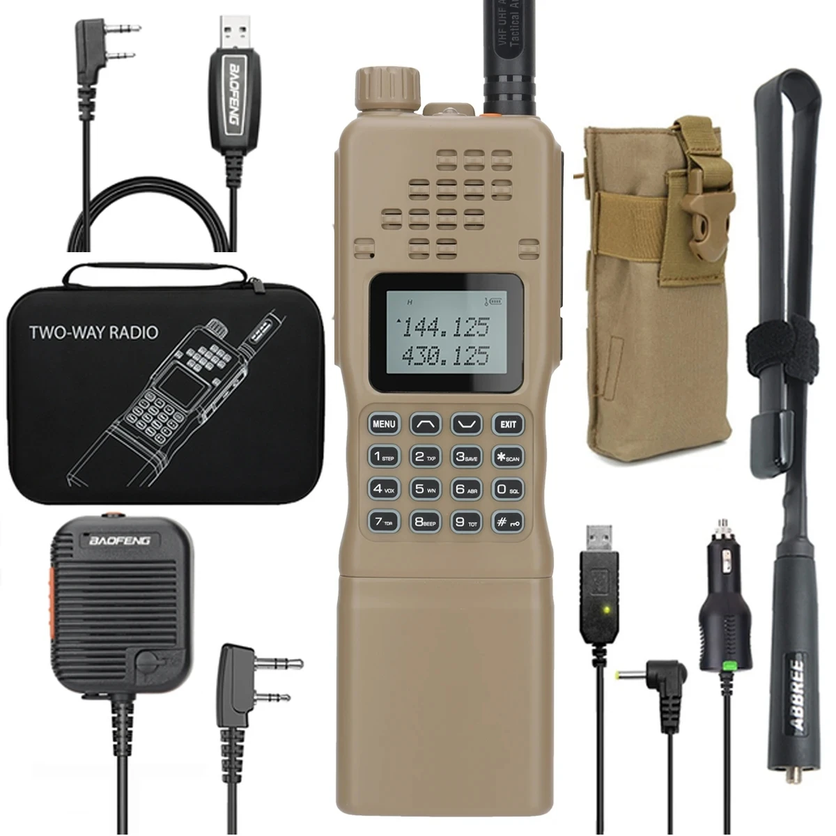 Baofeng-AR-152-15W-Walkie-Talkie-VHF-UHF-Ham-CB-Tactial-Military-Two ...