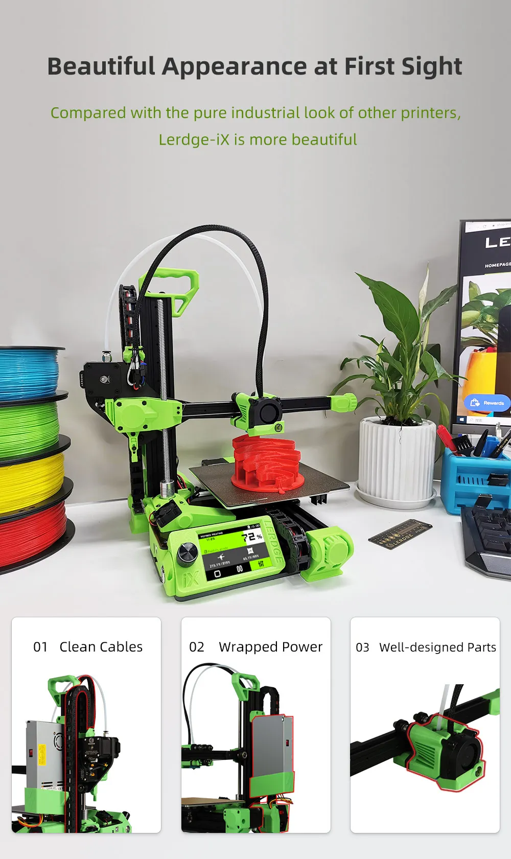 New Lerdge iX V3.0 3D Printer High Precision impressora 3d Printing ...