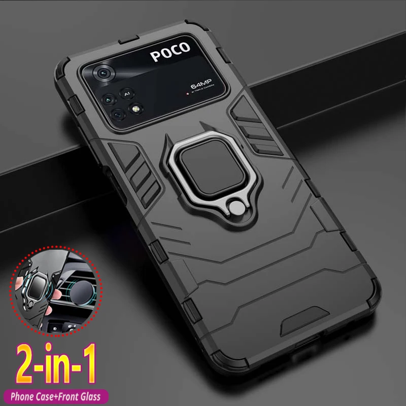 For-Xiaomi-Poco-M4-Pro-4G-Phone-Case-Armor-Shockproof-Bumper-Magnetic ...