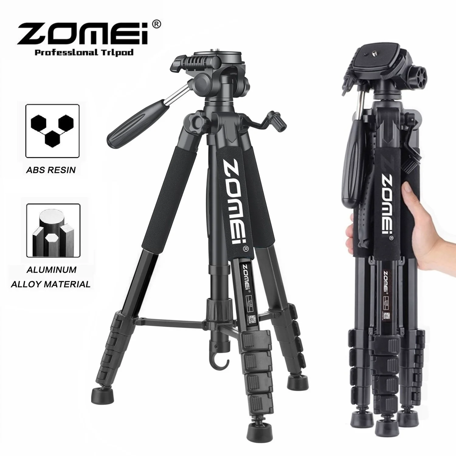 187cm-73-6in-Tall-Zomei-Aluminum-Alloy-Portable-Tripod-for-Camera-DSLR ...