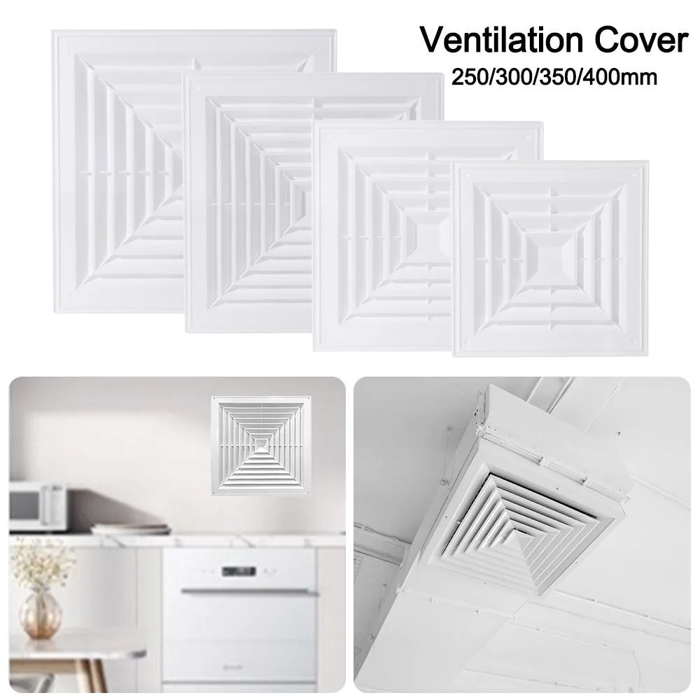 New Plastic Air Vent Grille With Flaps White Duct Heating Vents Square ...