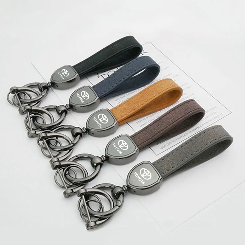 3D-Metal-Leather-Car-Styling-Key-Chain-Keychain-Key-Ring-For-Toyota ...