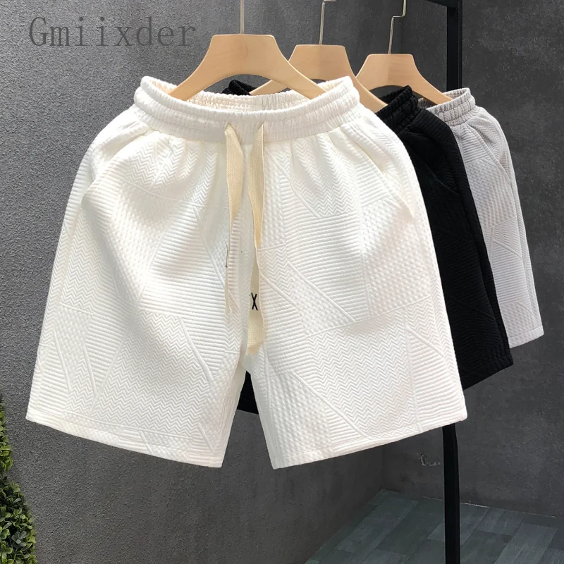 Gmiixder Minimalist Dark Patterned Shorts Men's Clothing Popular Summer ...