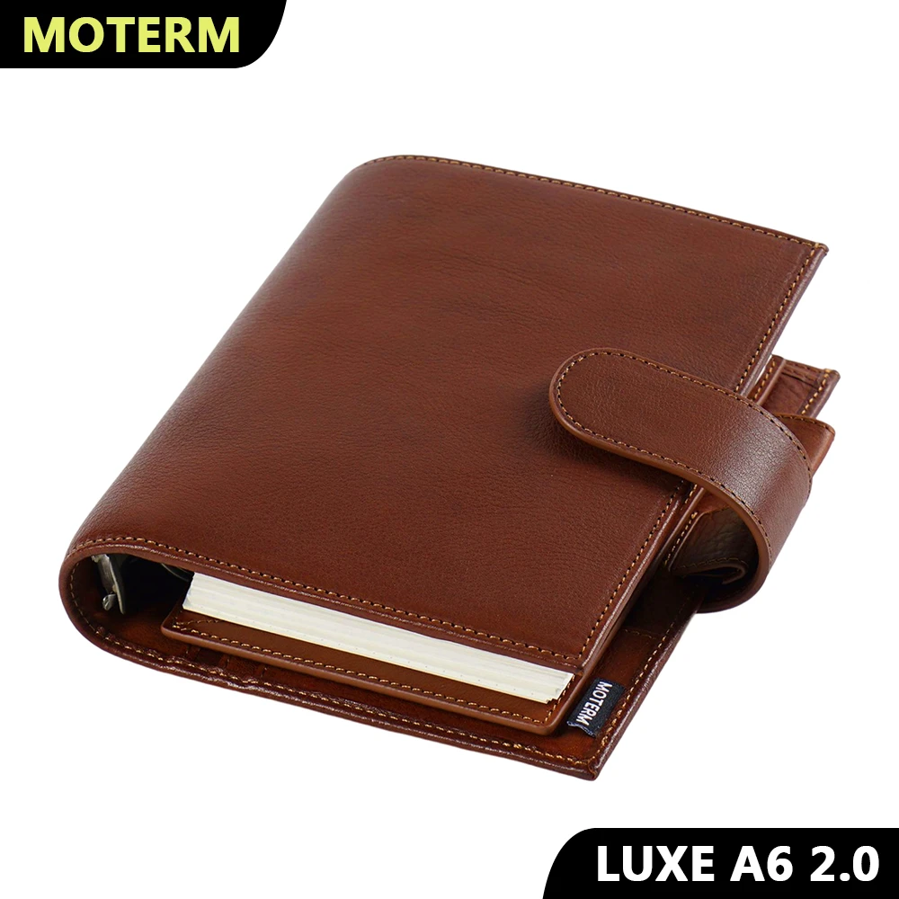 Moterm Full Grain Leather Planner A6 | A6 Ring Planner Leather | Binder ...