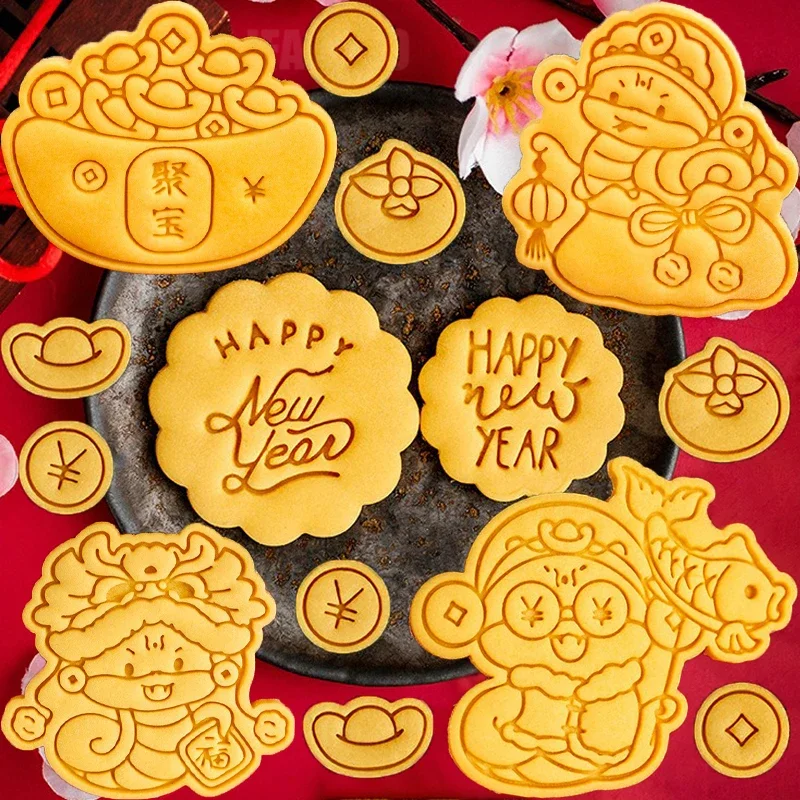 New Year Cartoon Snake Shape Cookie Mold Chinese Cute Snake Biscuit ...