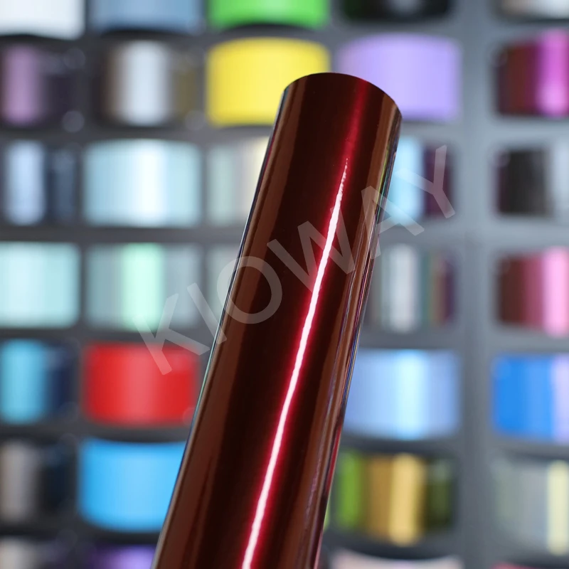 Highest quality glossy liquid metallic Dragon blood red vinyl wrap ...