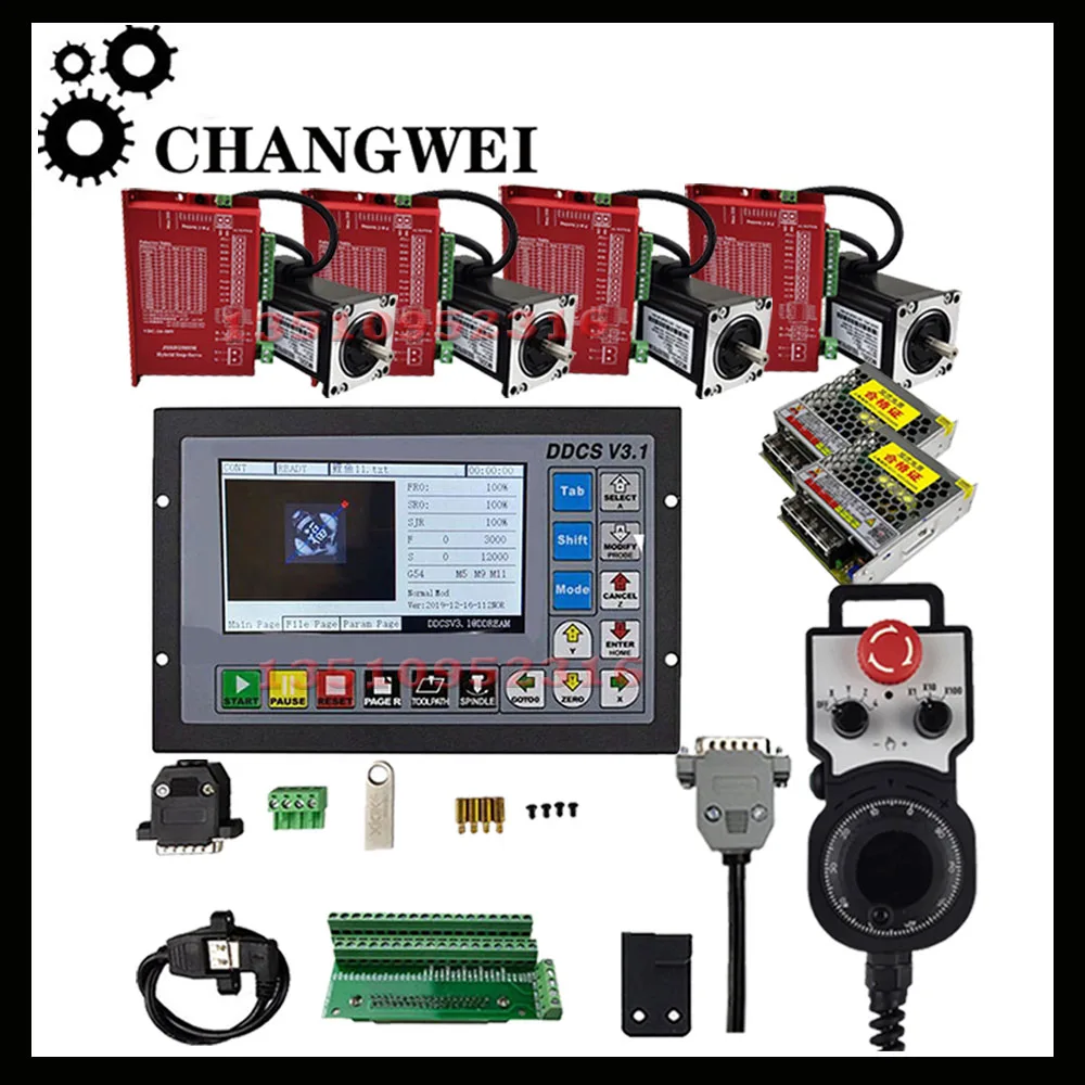 Ddcsv3-1-Cnc-Motion-Control-System-4-Axis-Engraving-Machine-Controller ...
