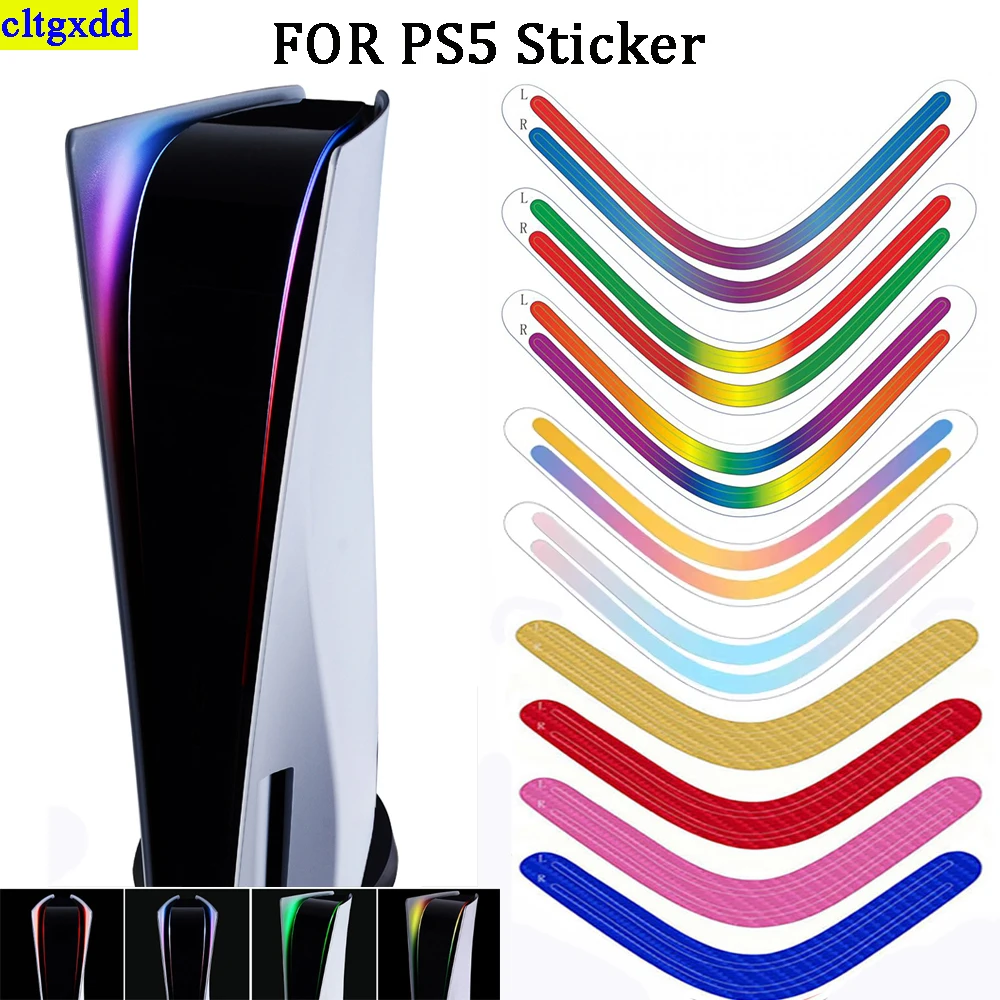 1Piece-FOR-PS5-console-LED-illuminated-stickers-Rainbow-gradient-light ...