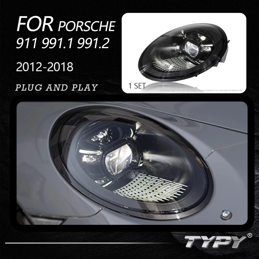 TYPY-Car-Headlights-For-Porsche-911-991-2012-2018-991-1-991-2-LED-Car ...