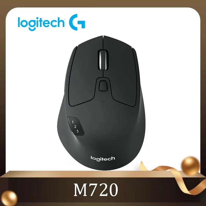 Logitech-m720 mouse sem fio, bluetooth, 1000dpi, modo duplo, unificador ...