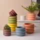 Creative Round Flower Pot Succulent Pot Ceramics Planter Home Decor ...
