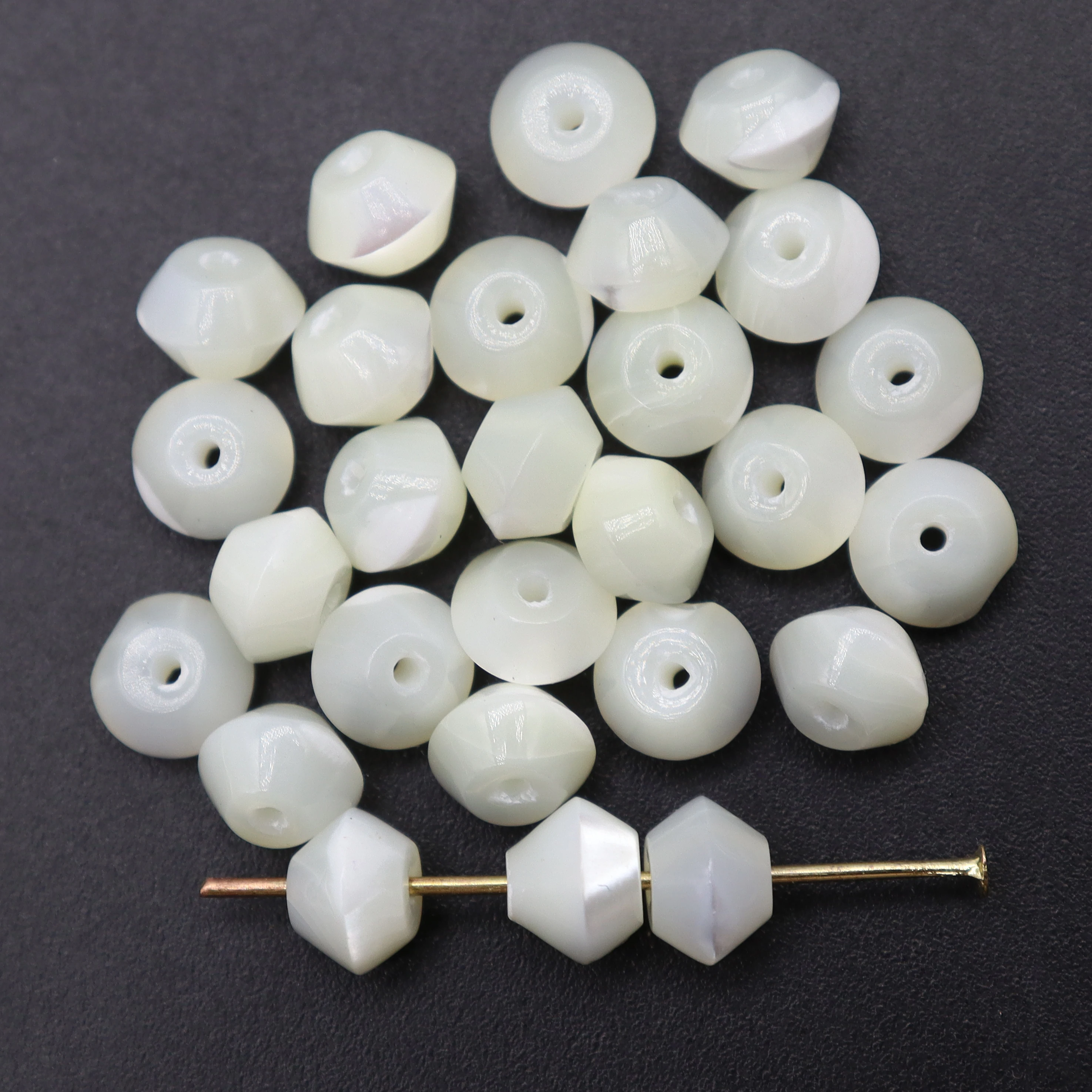 Natural-Horseshoe-Snail-Shell-Flying-Saucer-Beads-Loose-Spacer-Bead-For ...