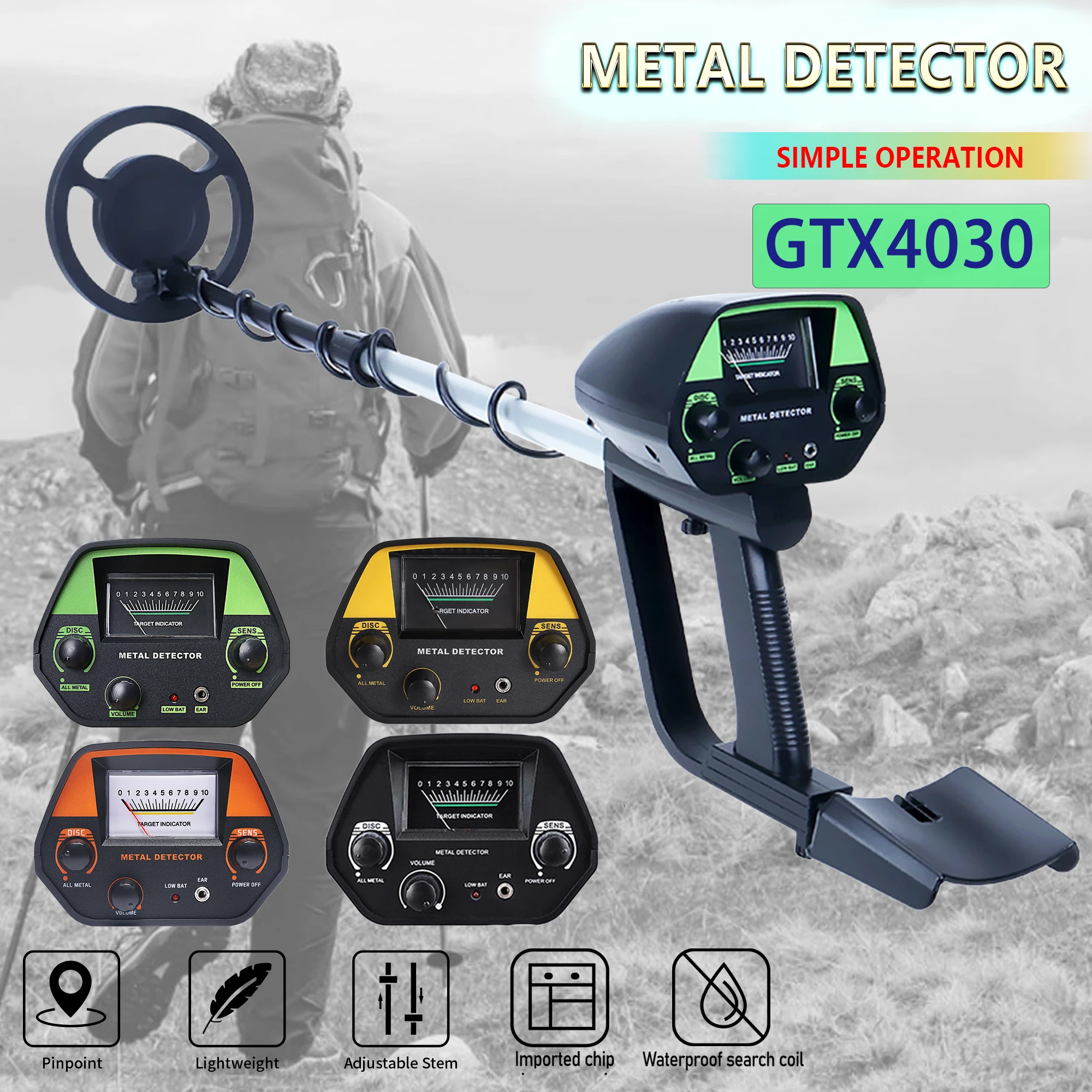 Metal-Detector-GTX4030-Portable-Lightweight-Underground-Pointer-Finder ...
