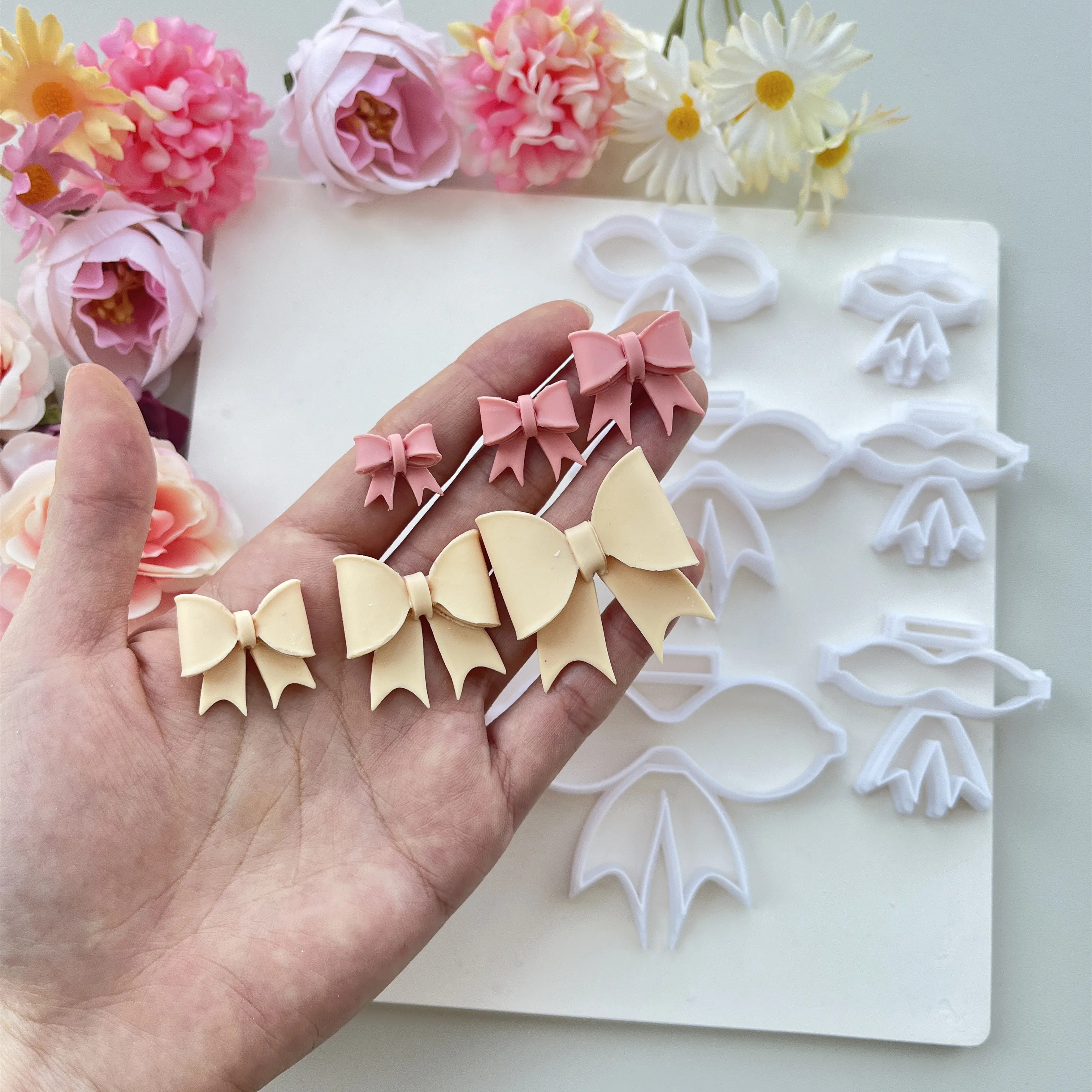 3pcs-set-of-bows-soft-pottery-polymer-clay-bows-combinations-DlY ...