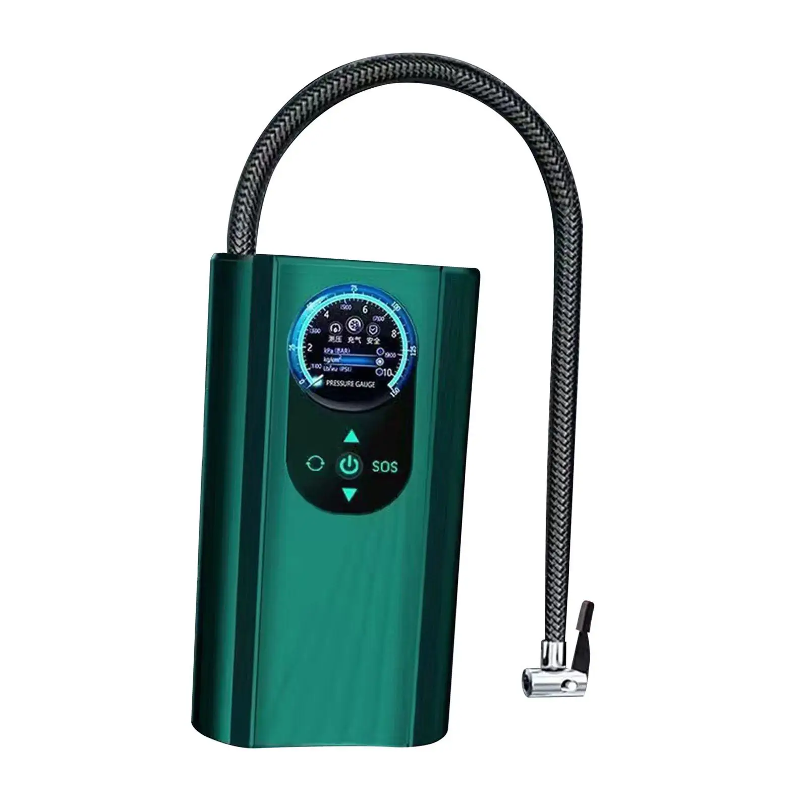 Portable-Air-Compressor-Handheld-with-Pressure-Gauge-DC-12V-Compact-Air ...