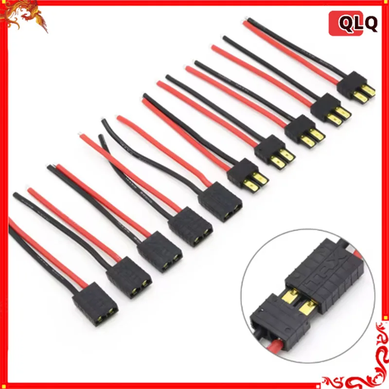 5/10pcs/lot Trx Plug Male Female Connector Silicone Wire With 10CM 14 ...