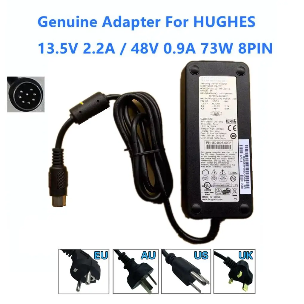 Genuine-For-HUGHES-YM-2071B-Switching-Power-Adapter-13-5V-2-2A-48V-0-9A ...