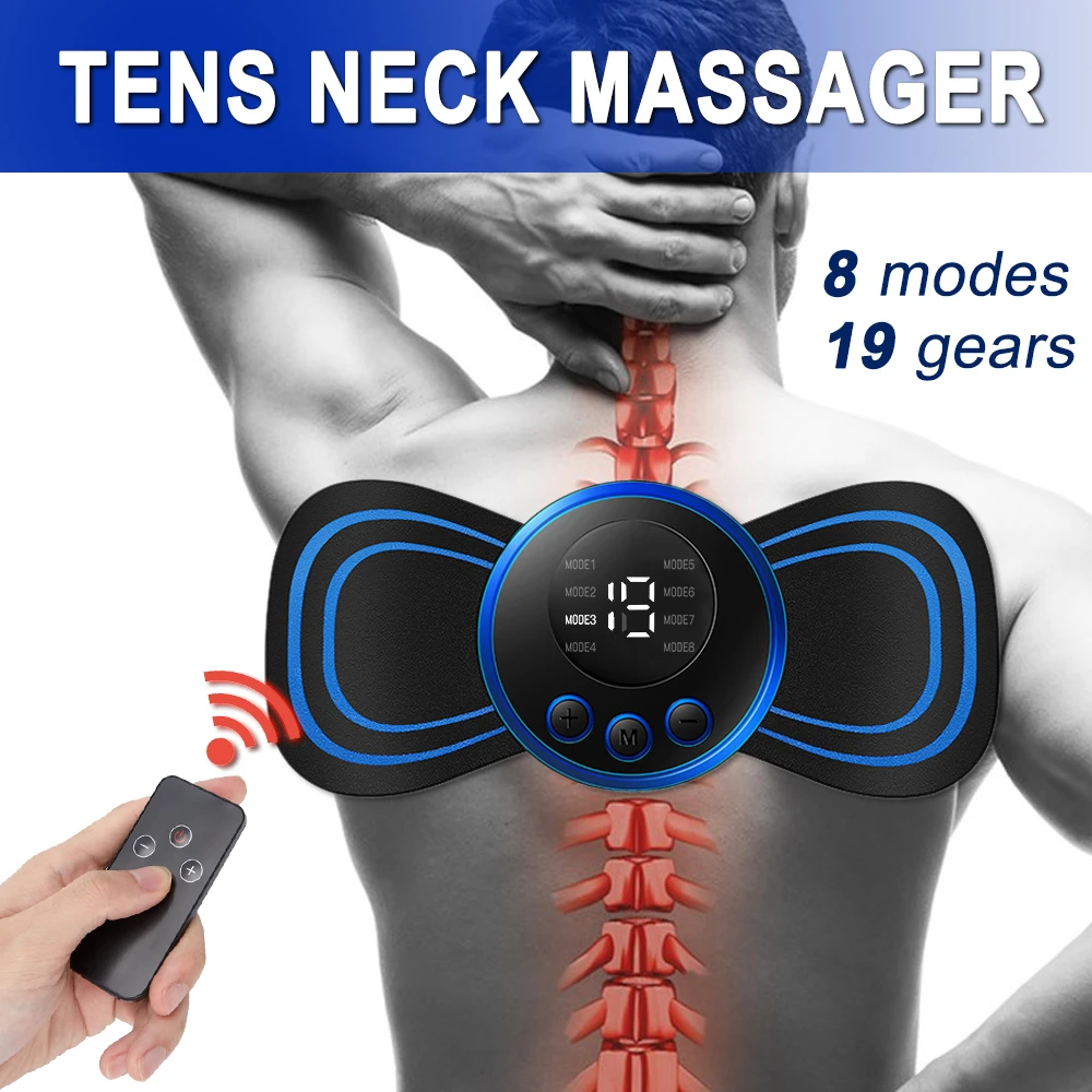 EMS Pulse Neck Massager Sticker Tens Cervical Massageador Back ...