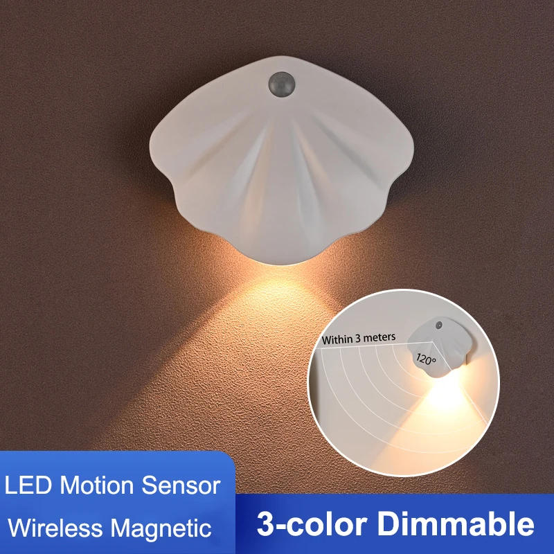 LED-Motion-Sensor-Light-Wireless-Magnetic-Wall-Lamp-Bedroom-Decor-Night ...