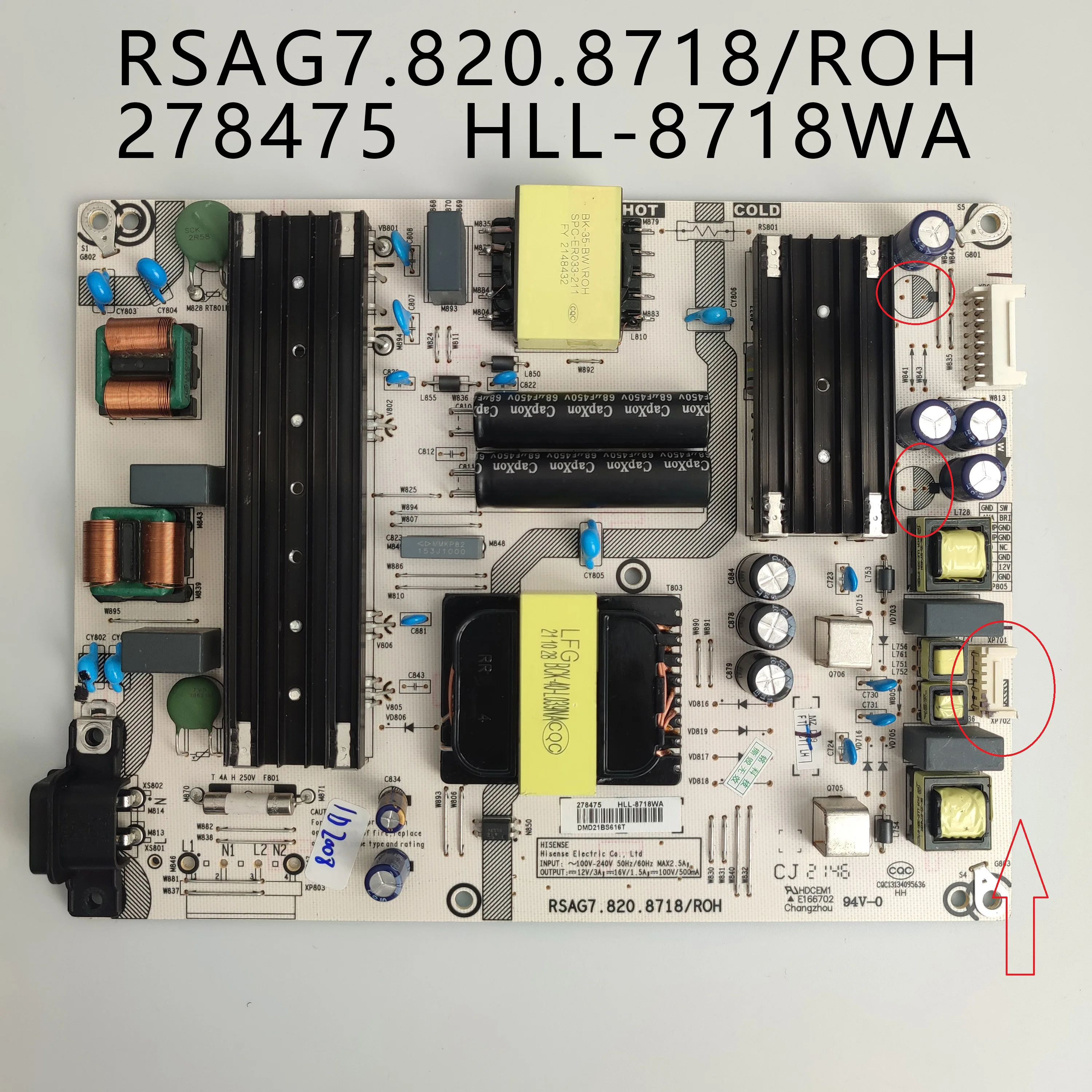 Original-Power-Supply-Board-RSAG7-820-8718-ROH-278475-HLL-8718WA-HLL ...