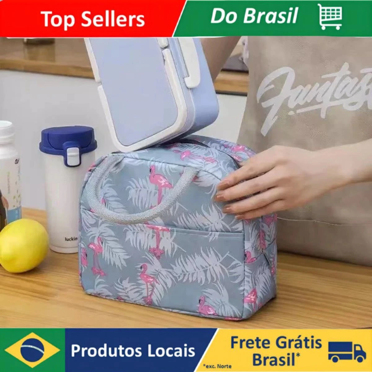 Lancheira térmica portátil com isolamento térmico cor sortida ...
