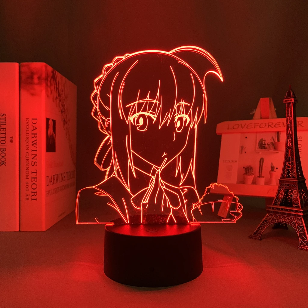 Luz led anime fate saber para crianças quarto decoração nightlight ...