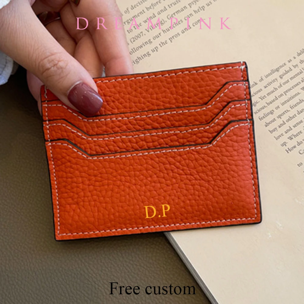 Leather Card Holder Custom Zip | Leather Credit Card Holder - Leather ...