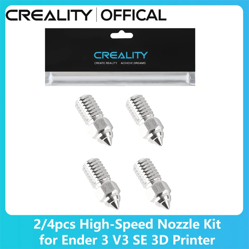 Creality-Official-Ender-3-V3-SE-Nozzles-Kit-2-4pcs-High-Speed-Nozzle ...