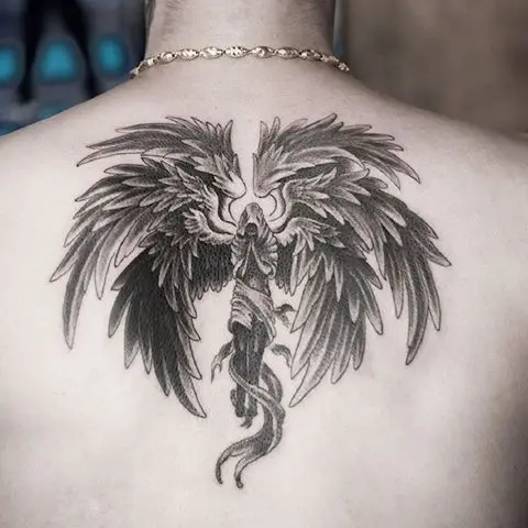 Angels And Demons Back Tattoos