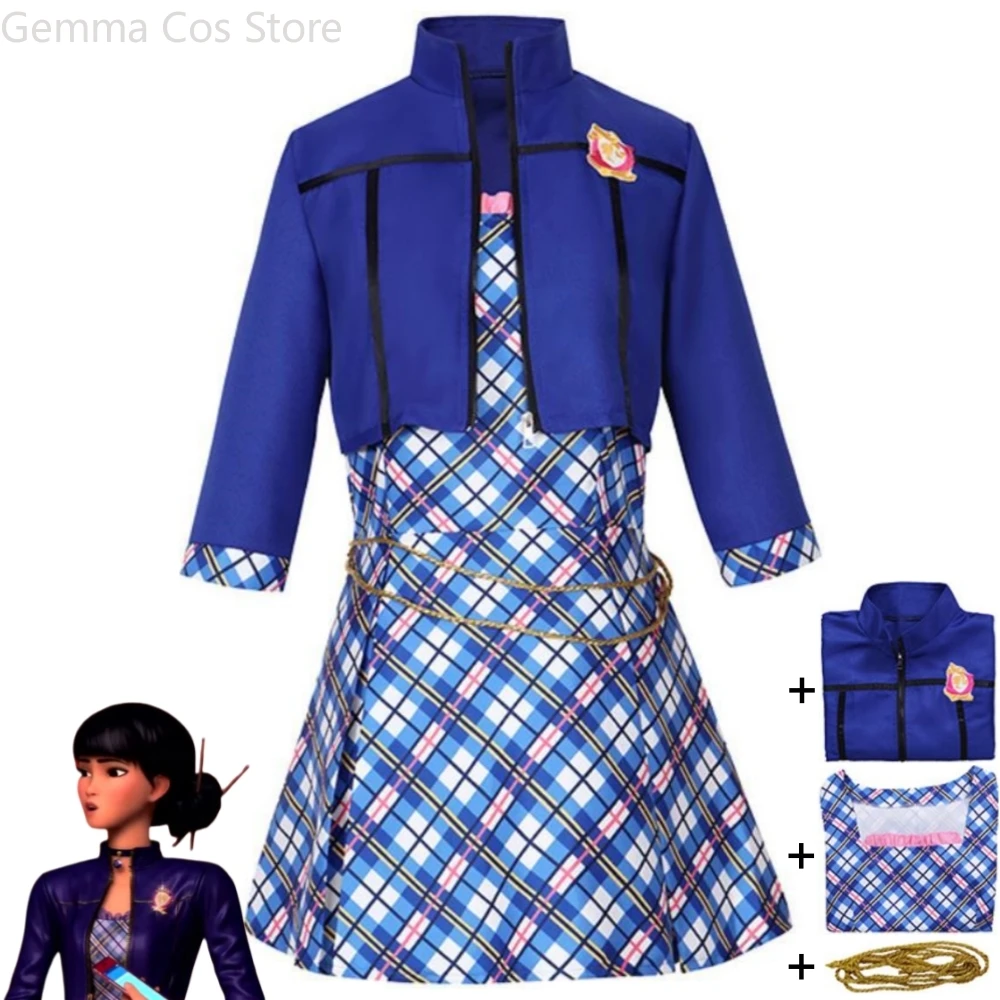 Anime-Movie-Isla-Princess-Charm-School-Cosplay-Costume-Blue-Princess ...