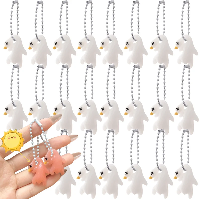 Cute UV Color Changing Peking Duck Keychain Funny Animal Pendant ...